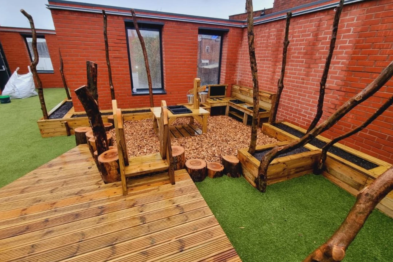 Rustic Roof Top Playground Design - Kids Planet, Sale, Manchester