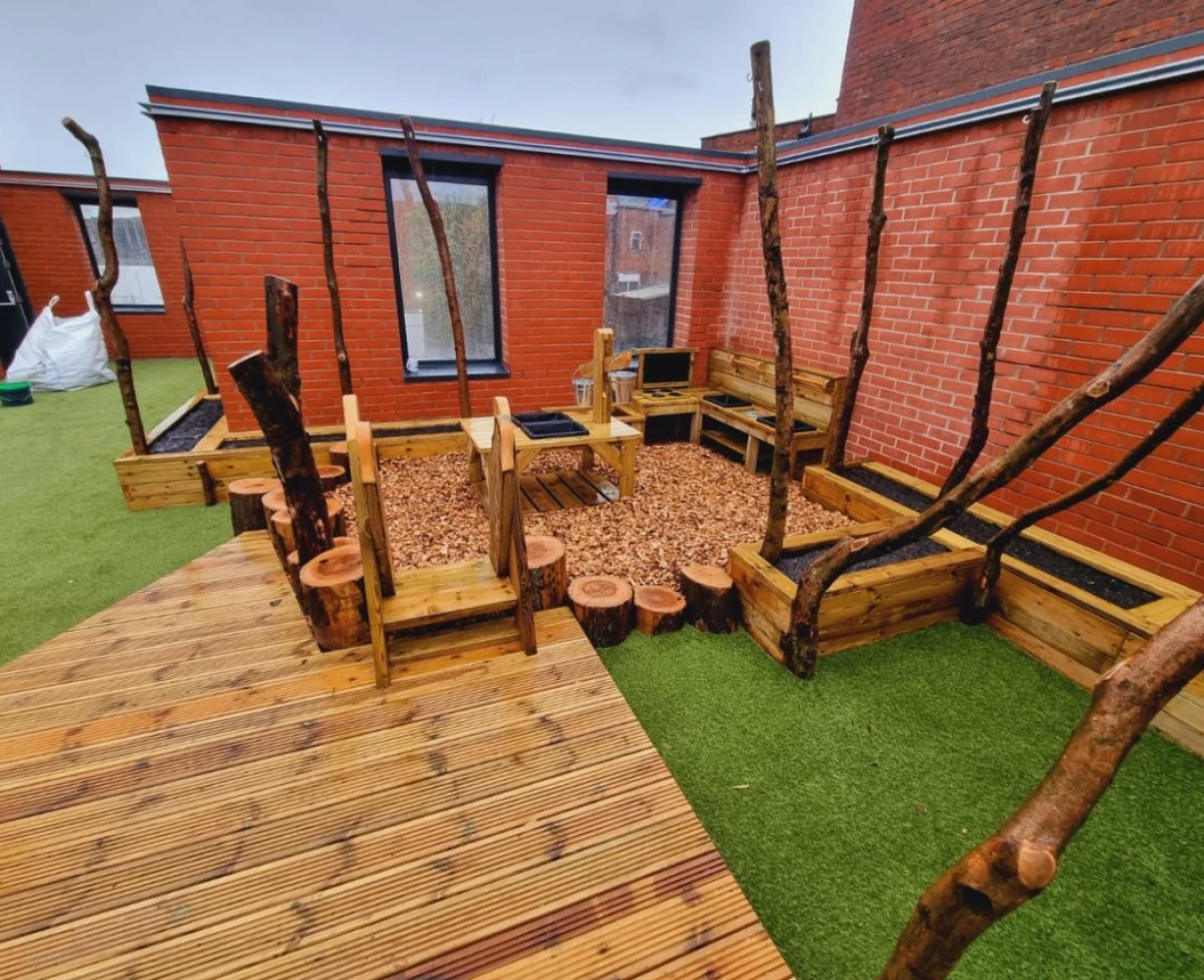 Rustic Roof Top Playground Design - Kids Planet, Sale, Manchester