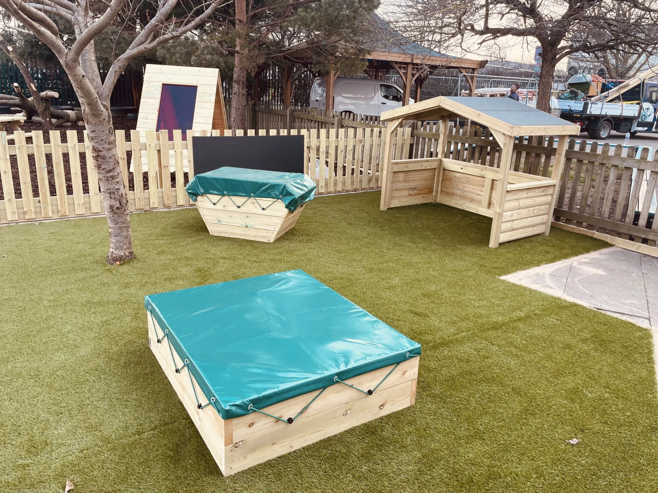 Large Sandpit with PVC Cover