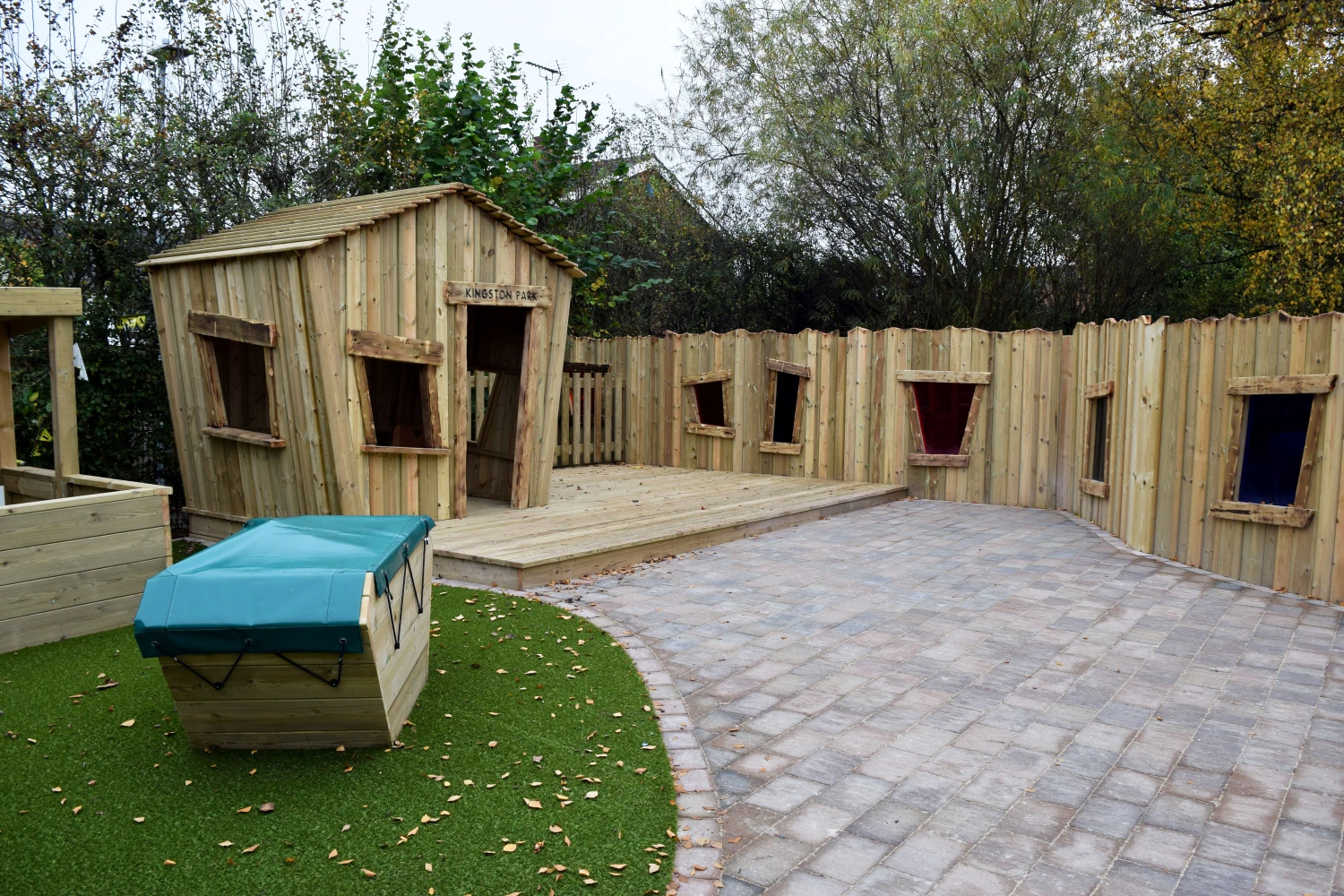 Wooden Skip and Blocks