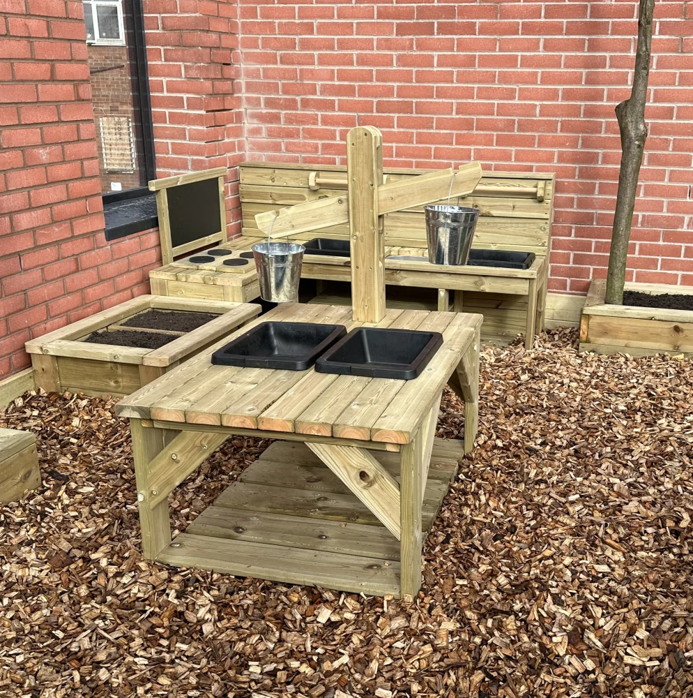 Children's Wooden Weights and Scales Table